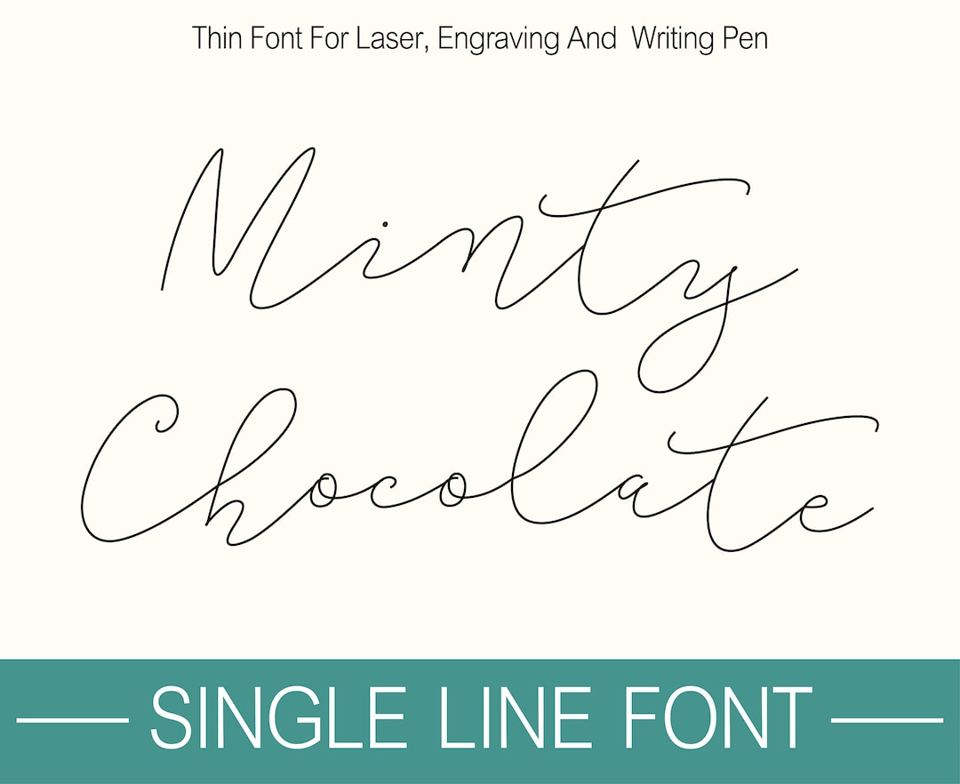 Single Line Font Font for Laser Engraving Font Single Stroke Font Stick ...