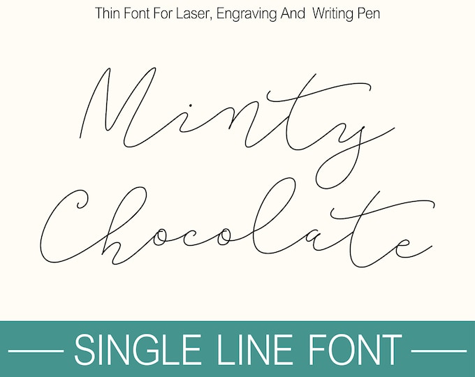 Single Line Font Cursive Engraving Font Single Stroke Font Stick Font ...
