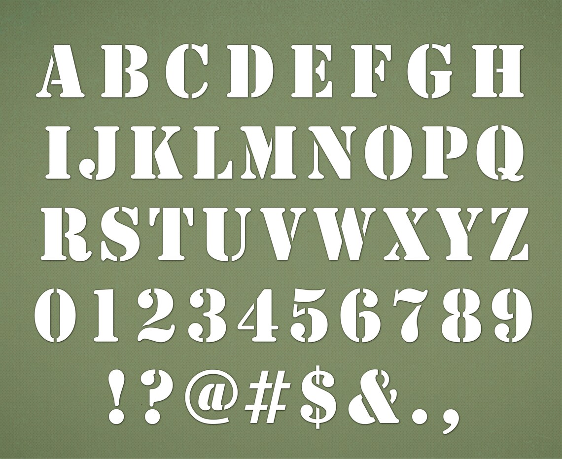 Stencil Font Army Font Military Font Patriotic Font Hunting Font ...