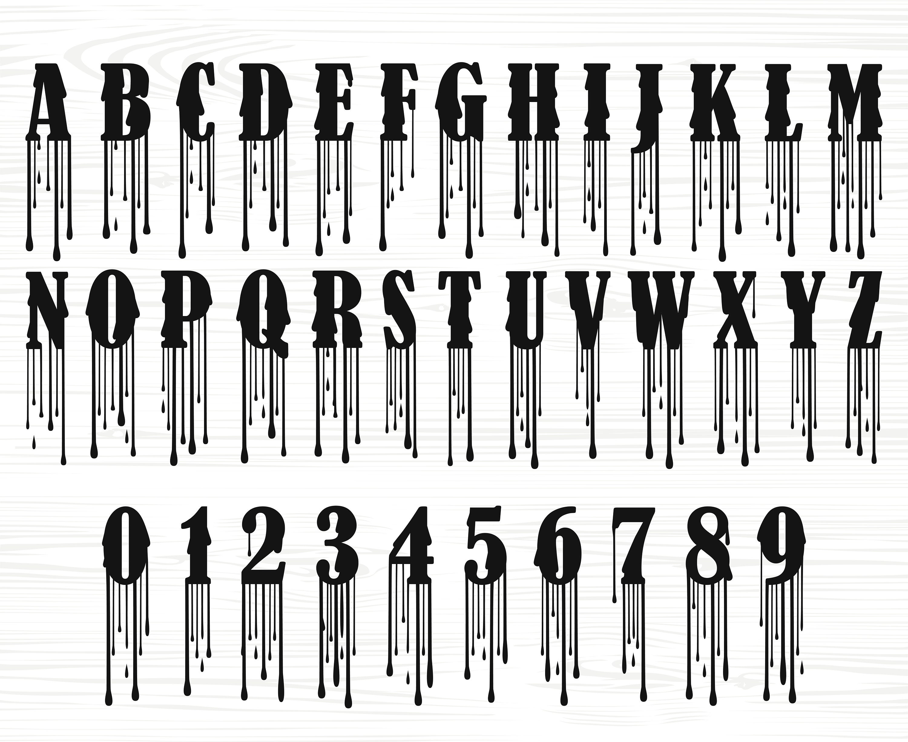 Drip Font Dripping Letters Font Blood Dripping Font Slime Font - Etsy