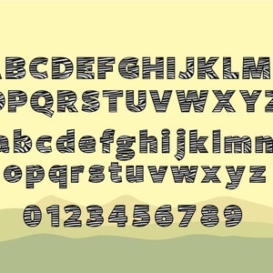 Zebra Font Animal Font Safari Font Zebra Print Font Zebra Stripes ...