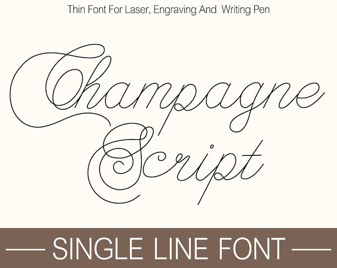 Single Line Font Cursive Engraving Font Single Stroke Font Stick Font ...