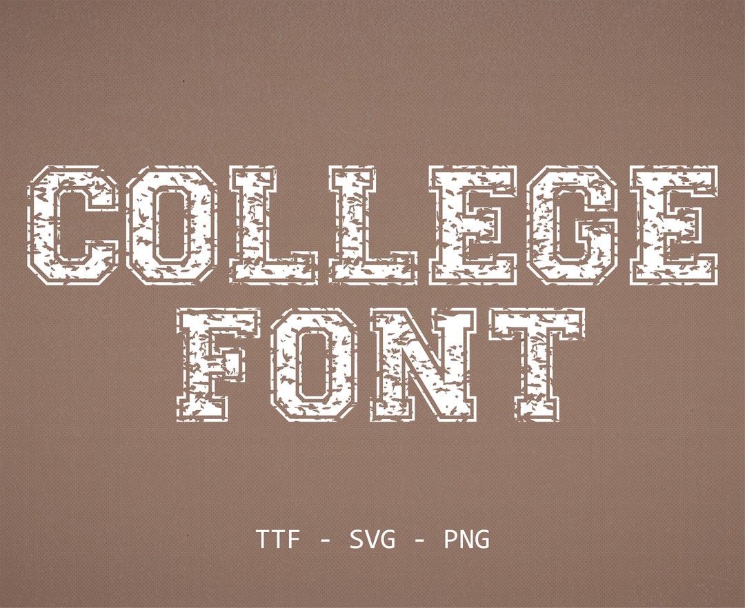 Varsity Font White Distressed Font Grunge Font Distressed Varsity ...