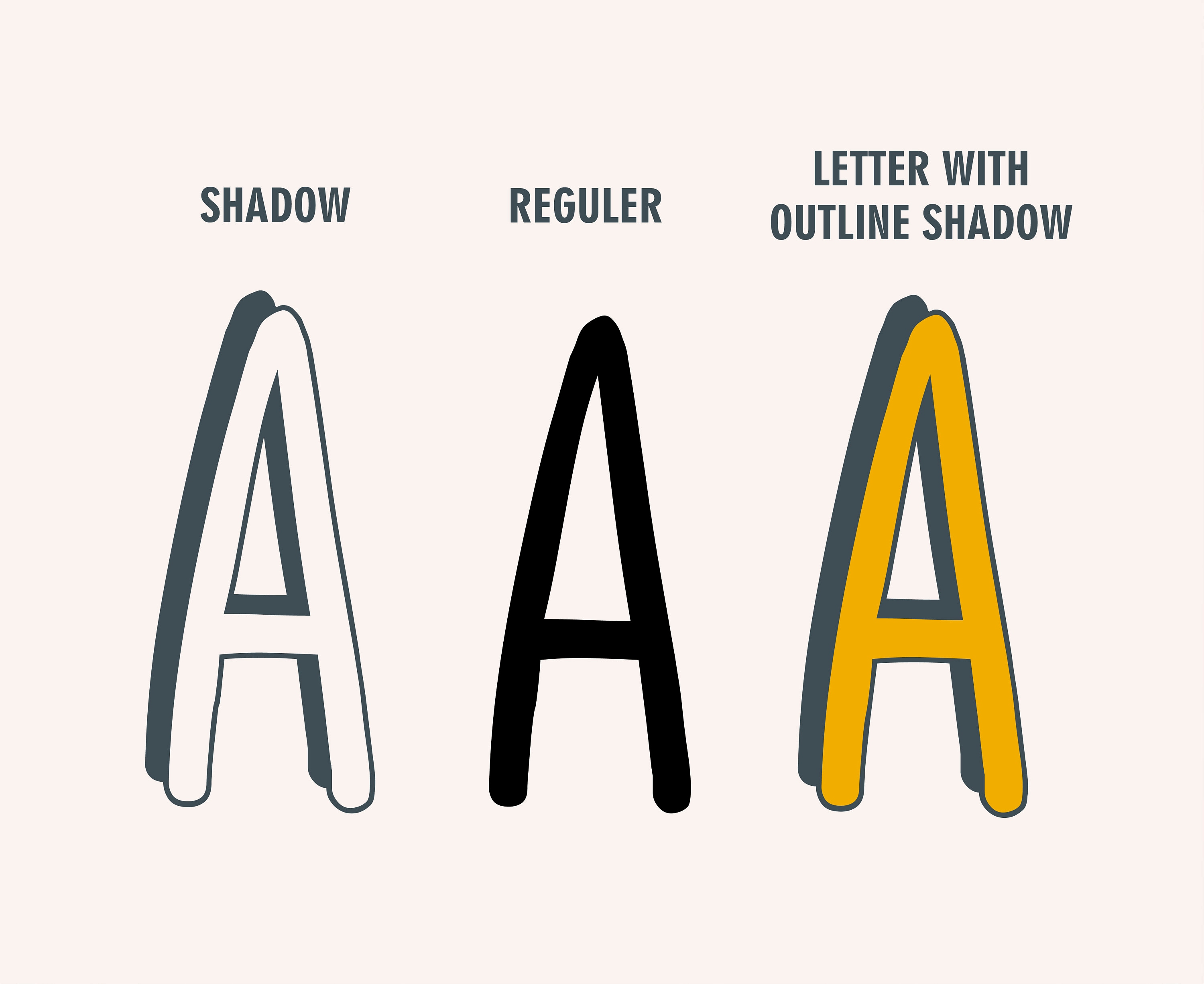 Shadow Font Ttf Svg Png Shadow Letters Font Shadow Cursive - Etsy UK