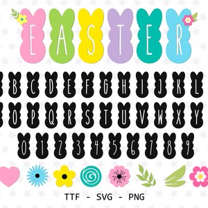 Easter Font Easter Monogram Easter Font TTF SVG PNG Happy Easter Font ...
