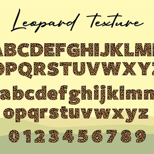 Animal Fonts Bundle SVG PNG Files Leopard Font Cow Font Tiger Font ...