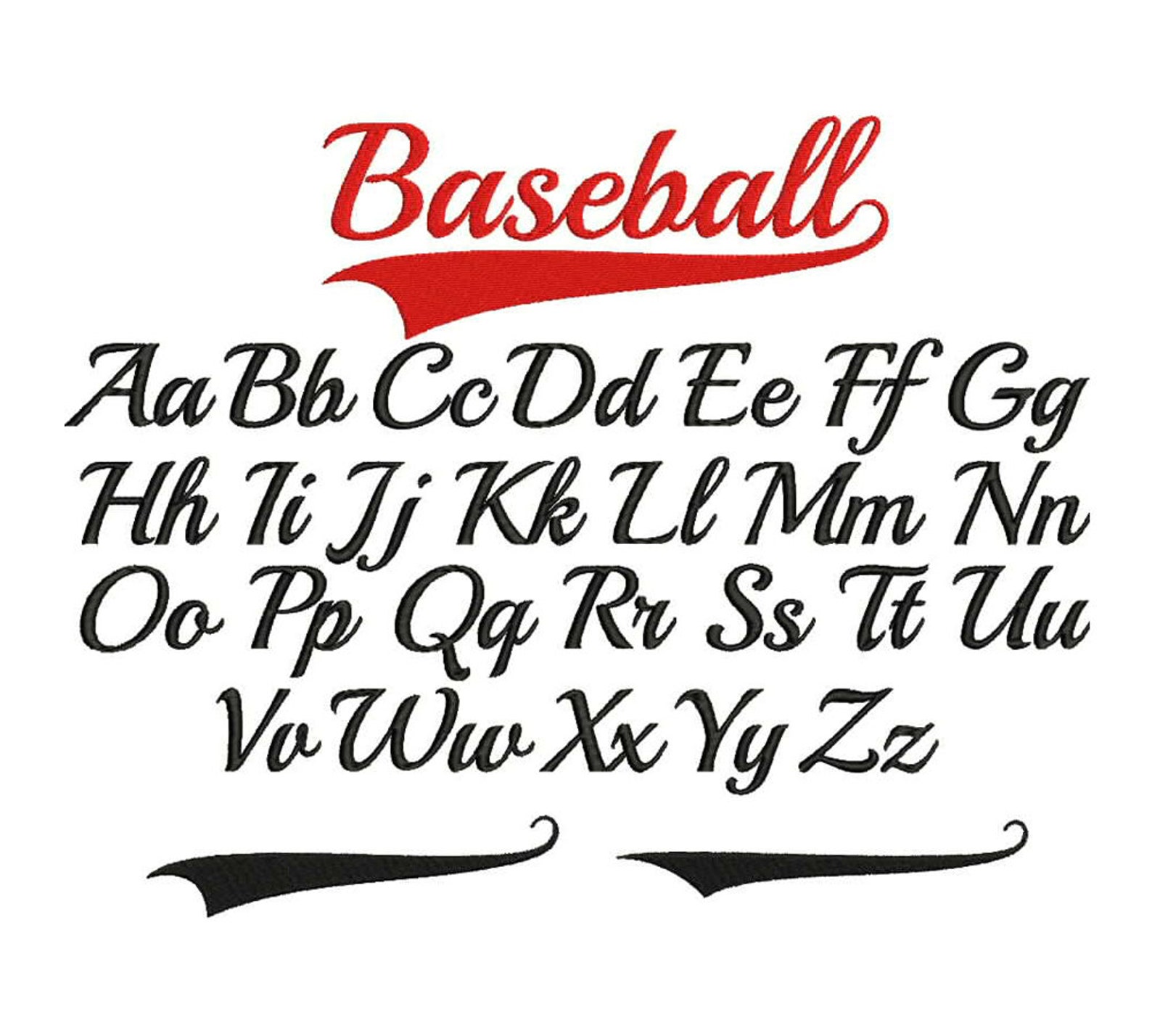 Baseball Embroidery Font Baseball Machine Embroidery Font Embroidery ...