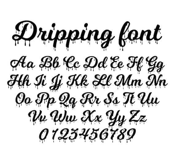 Drip Font Blood Dripping Font Slime Font Dripping Letter Font - Etsy