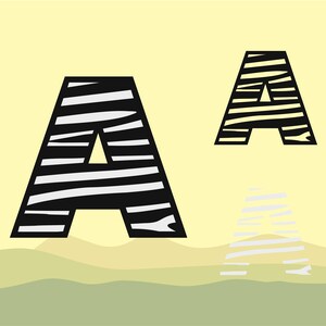 Zebra Font Animal Font Safari Font Zebra Print Font Zebra Stripes ...