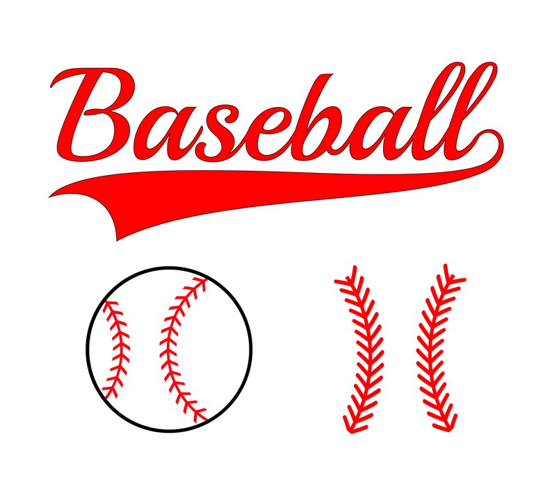 Baseball Font With Tails Baseball Font TTF SVG PNG and Text Tails ...