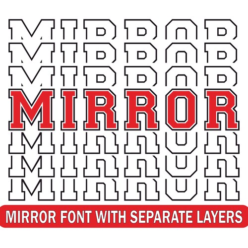 Mirror Font Baseball Font Varsity Font Sport Font Echo Font - Etsy
