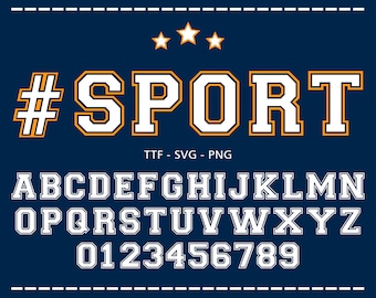 Sport Font Ttf Svg College Font Varsity Font Svg Sport Font Baseball ...
