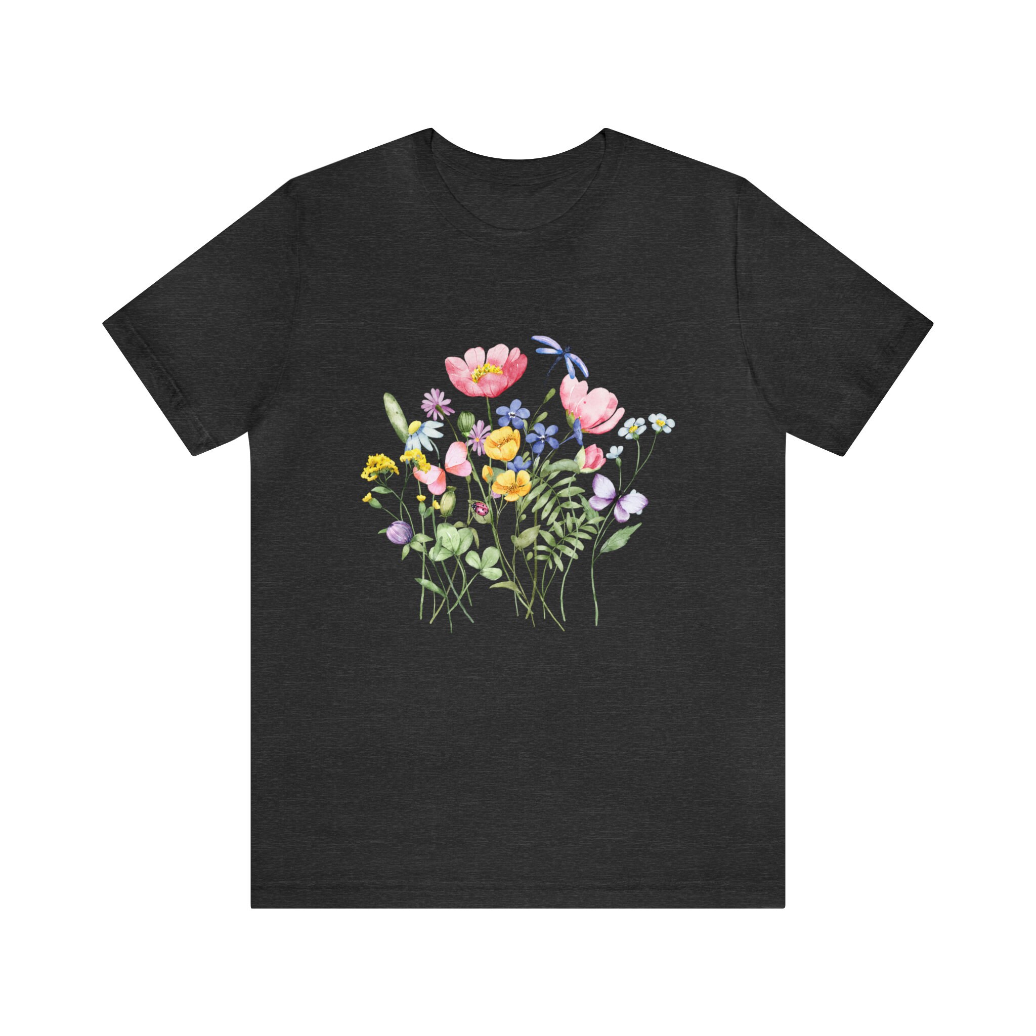 Flower Shirt, Gift for Her, Flower Shirt Aesthetic, Floral Graphic Tee ...