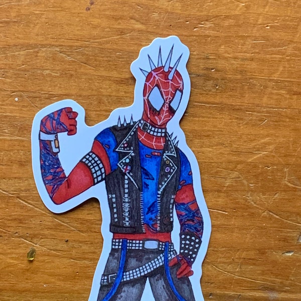 Spider Punk Sticker - Etsy