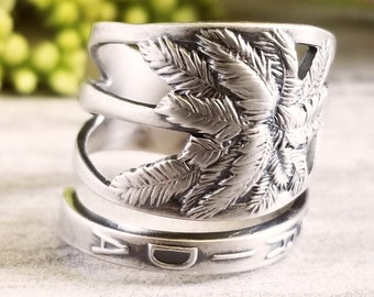 Palm Tree Ring, Florida Silver Ring, Beach Souvenir Ring, Florida Ring ...
