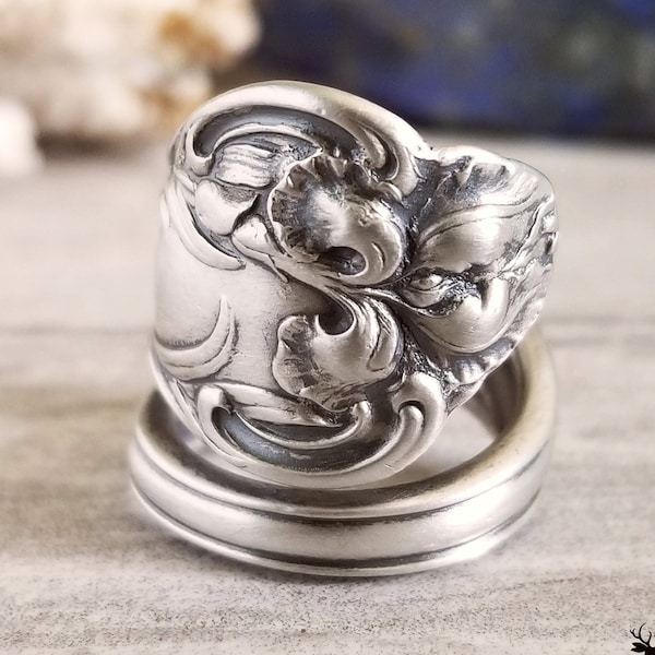 Floral Spoon Ring - Etsy