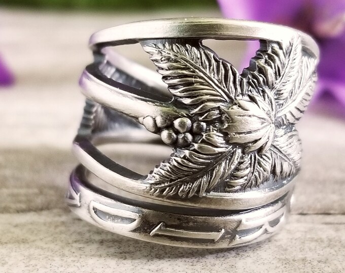 Palm Tree Ring, Florida Silver Ring, Beach Souvenir Ring, Florida Ring ...
