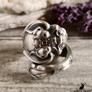 Vintage Green Man Ring, Rare Unger Douvaine Sterling Ring, Handmade ...