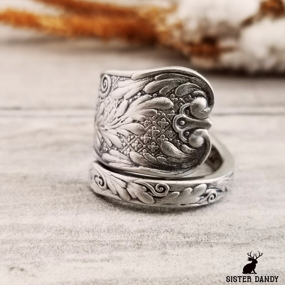 Gorham St. Cloud Sterling Wrap Ring, Sterling Silver Boho Spiral Ring ...