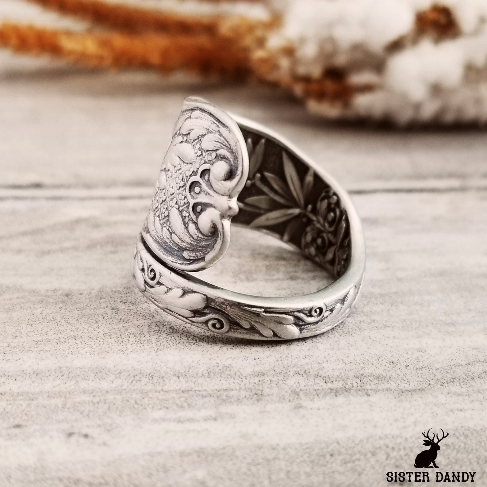 Gorham St. Cloud Sterling Wrap Ring, Sterling Silver Boho Spiral Ring ...