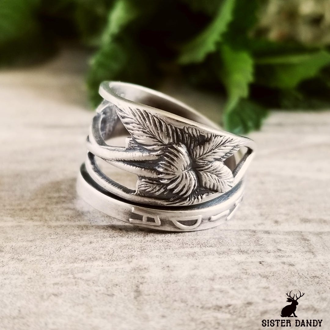 Sterling Palm Tree Ring, Florida Silver Ring, Beach Souvenir Ring ...