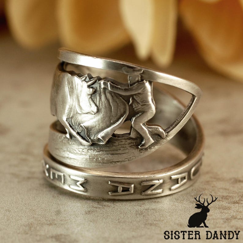 Artistic Mexico Matador Ring, Sterling Silver Bull Fighter Ring ...