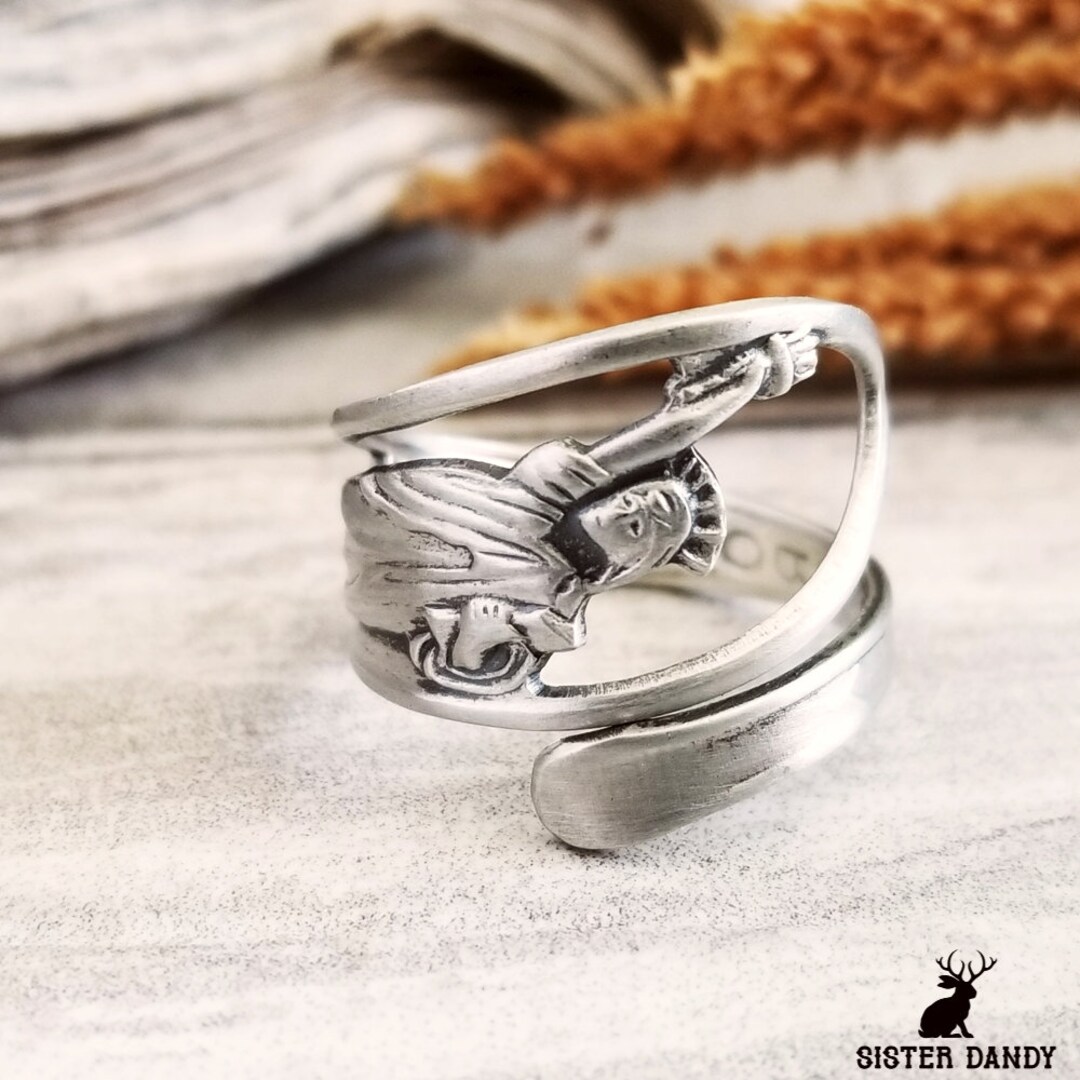 Statue of Liberty Ring Adjustable NYC Spoon Ring New York - Etsy