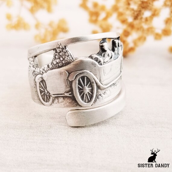 Vintage Car Ring Antique Roadster Ring Detroit Souvenir - Etsy