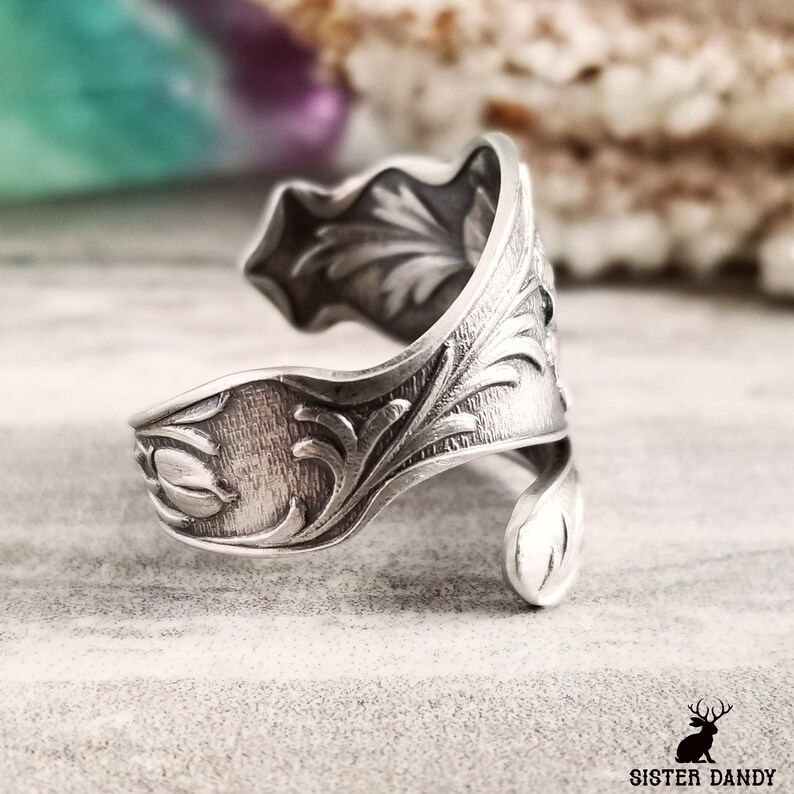 Art Nouveau Floral Poppy Sterling Ring, Poppies Wildflower Vintage ...