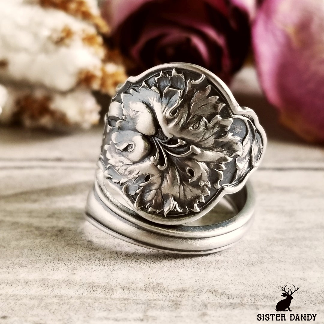 Antique Sterling Carnation Ring, Handmade Dianthus Ring, Elegant Flower ...