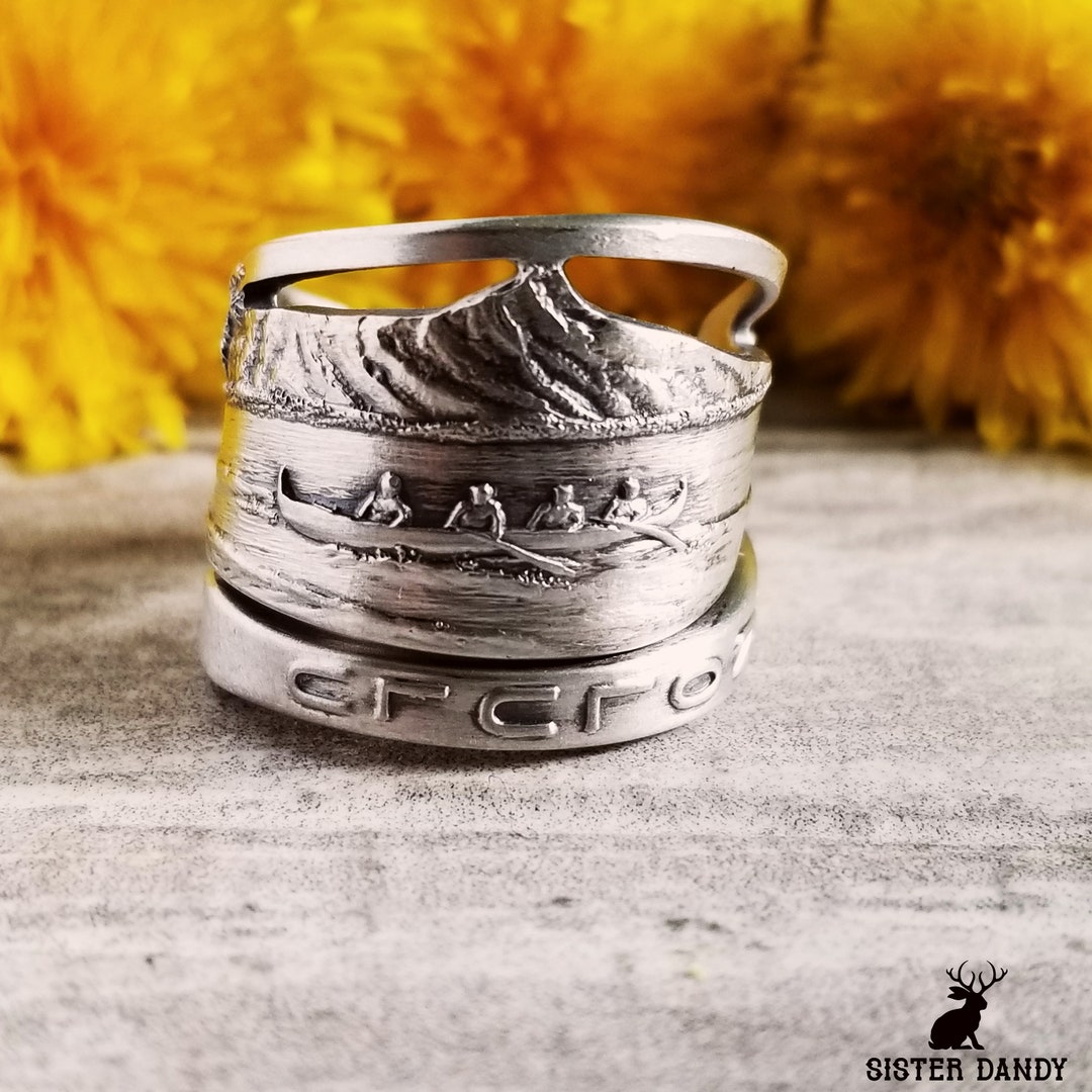 Sterling Honolulu Ring, Vintage Diamond Head Hawaii Ring, Art Nouveau ...
