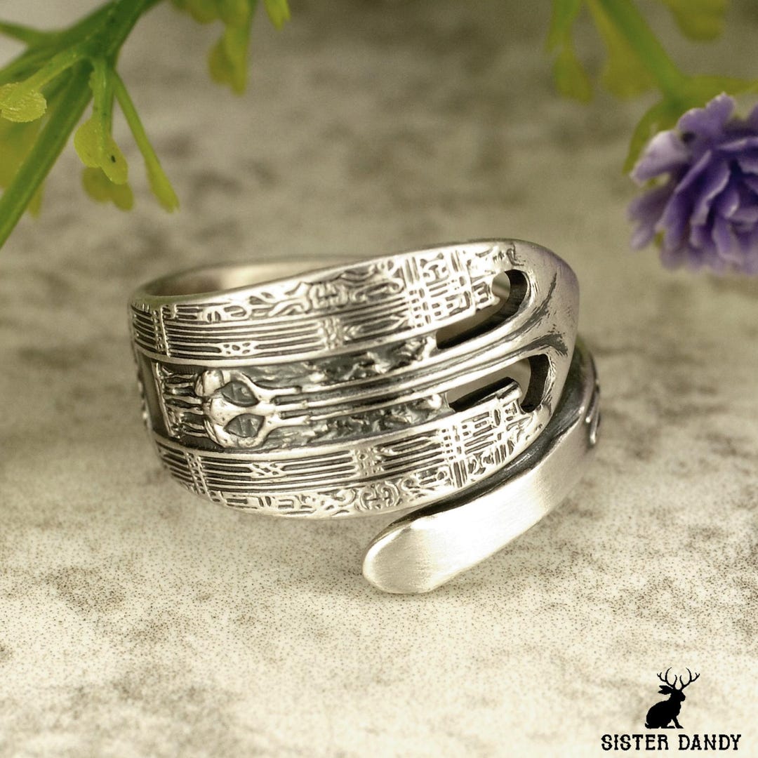 Vintage Forest Lawn NP Ring, Sterling Wrap Ring, Cemetery Spiral Ring ...
