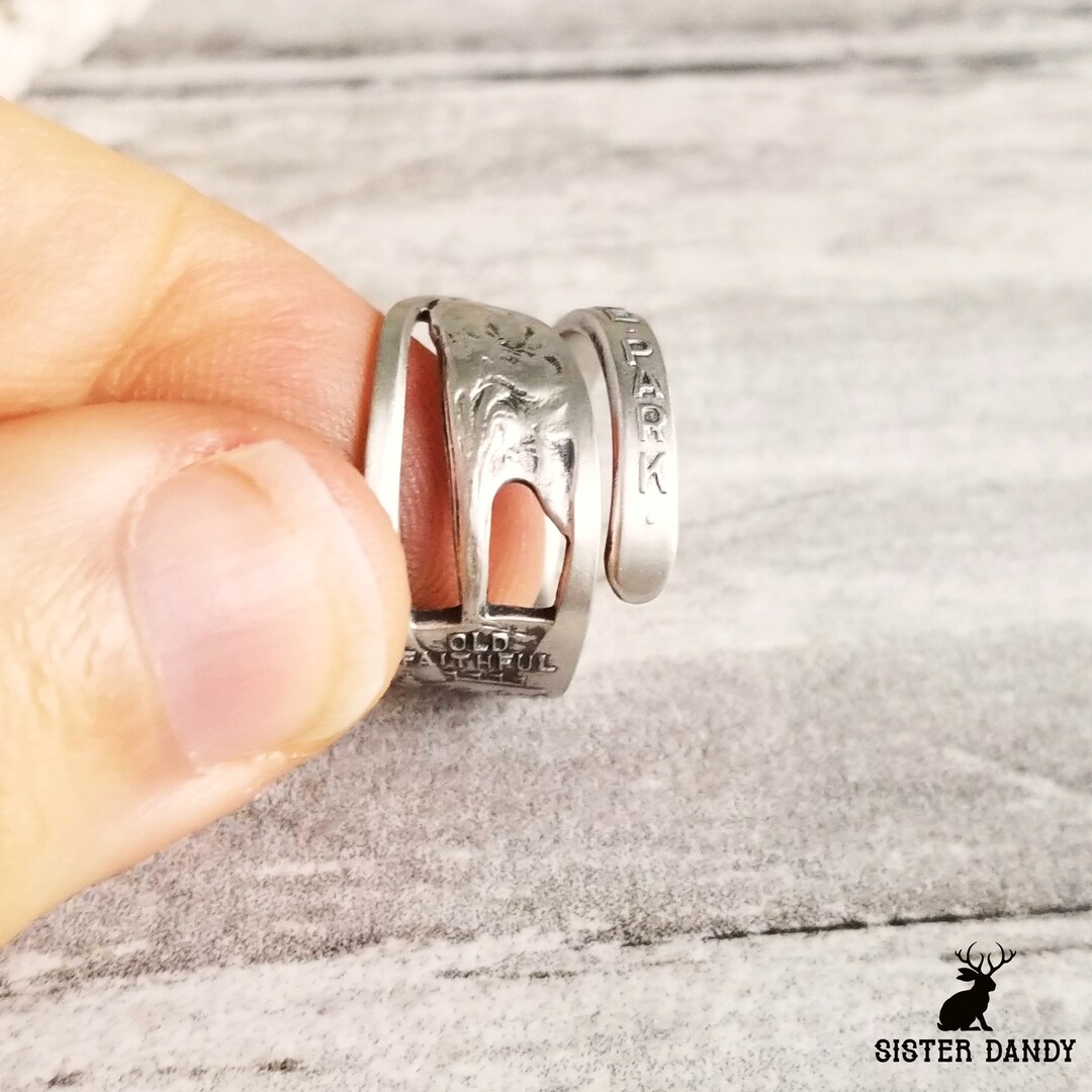 Dainty Yellowstone Old Faithful Ring, Sterling Silver Geyser Ring ...