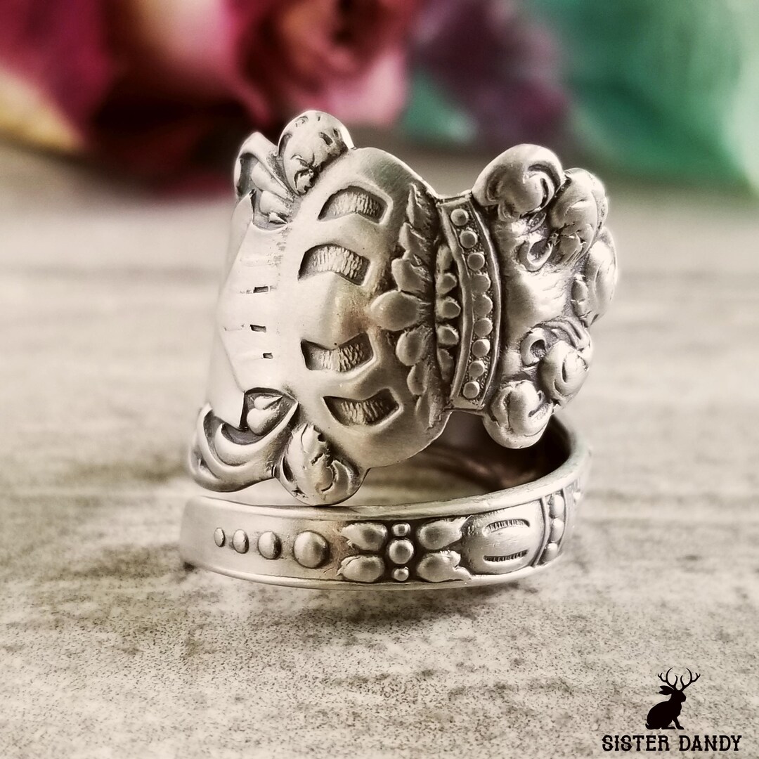 Sterling Silver Heraldic Knight Ring, Sterling Heraldic Ring, Medieval ...
