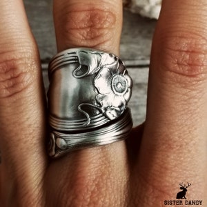 Art Noveau Poppy Ring, Unger Sterling Bloom Ring, Wildflower Vintage ...