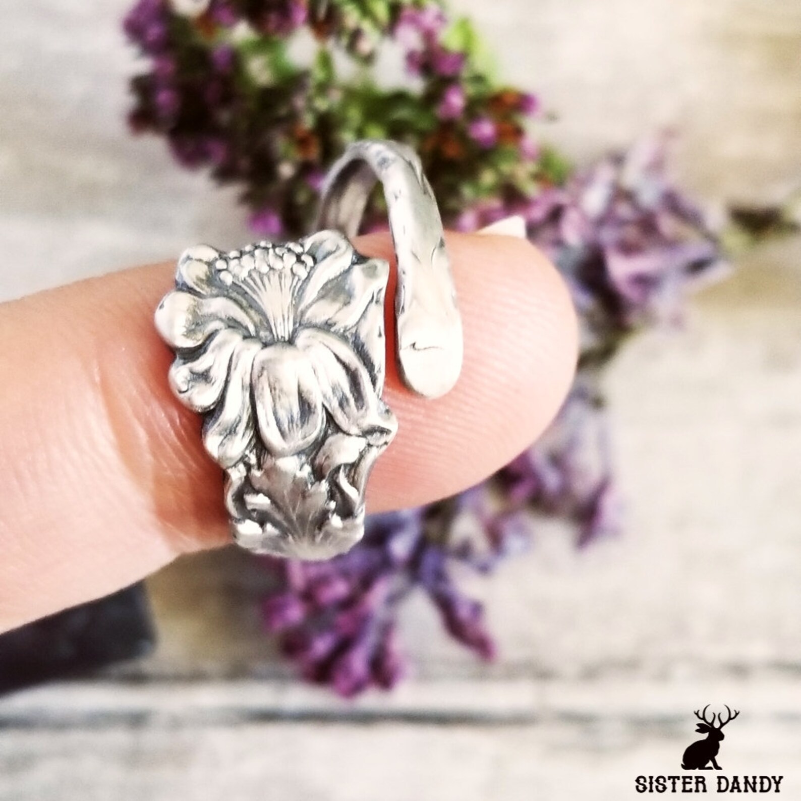Silver Hibiscus Flower Ring, Hibiscus Ring, Honolulu Hawaii Ring ...