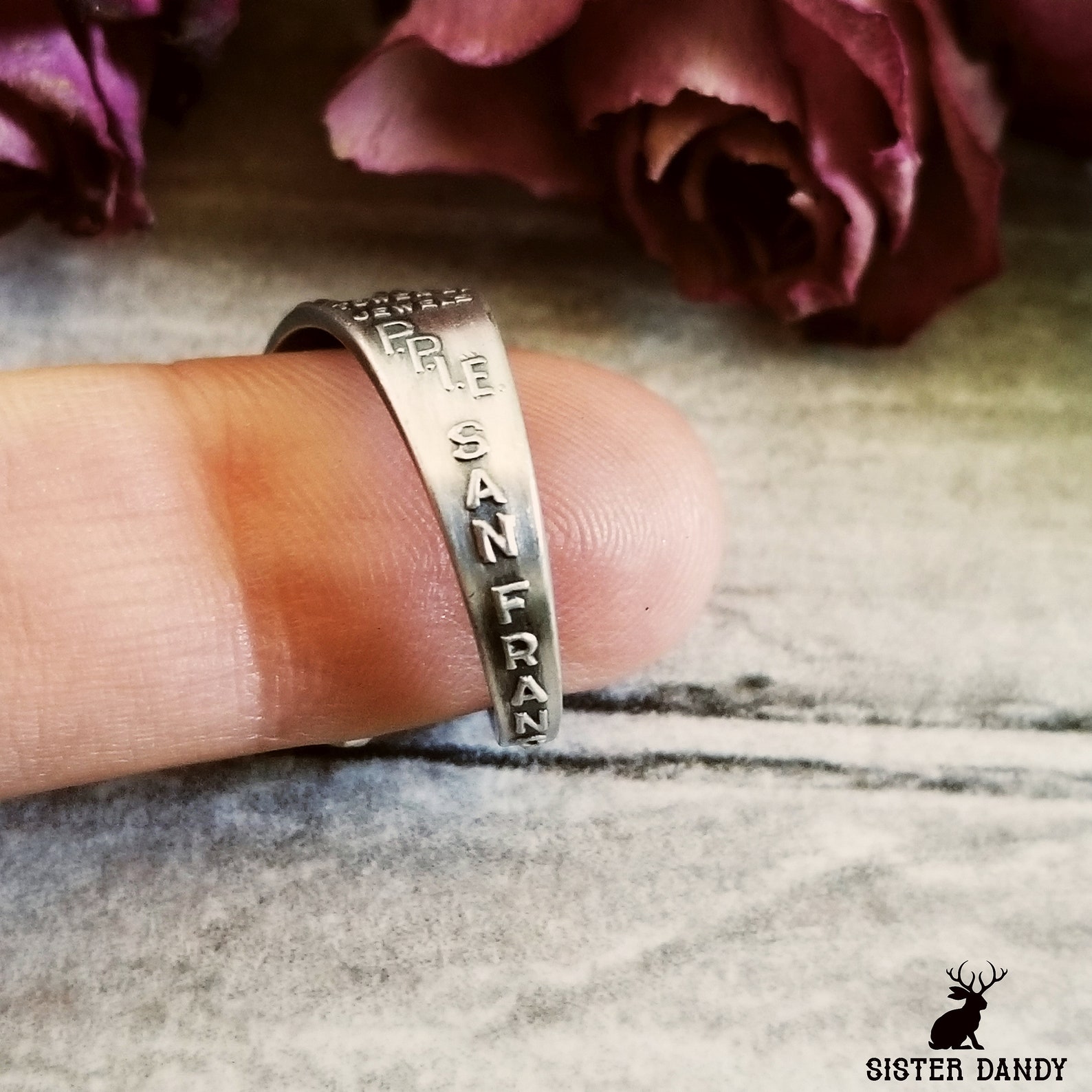 Sterling San Francisco Ring, San Fran Ring, Sterling Ring, Vintage Ring ...