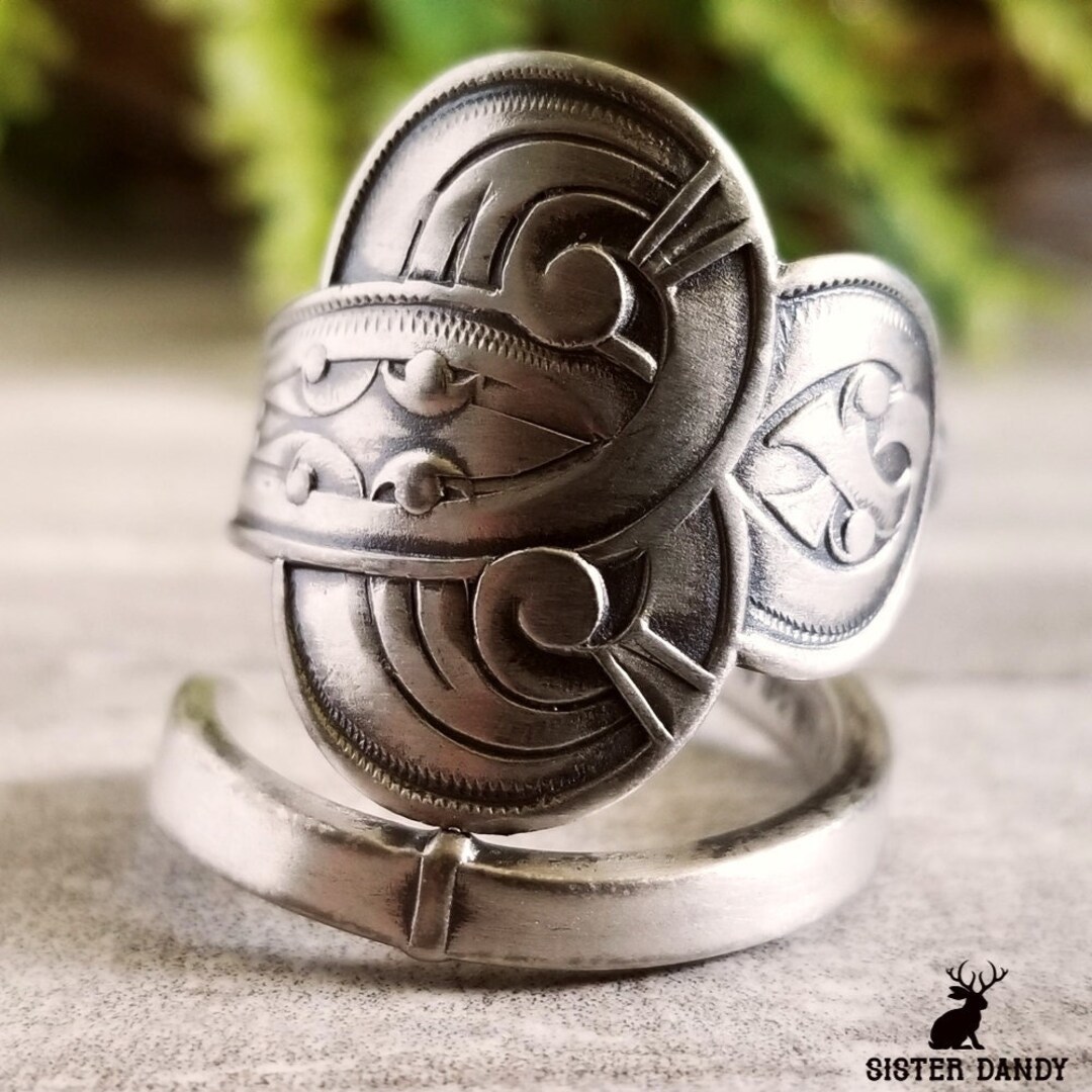 Sterling Viking Ring, Norse Sterling Silver Ring, Scandinavian Ring ...