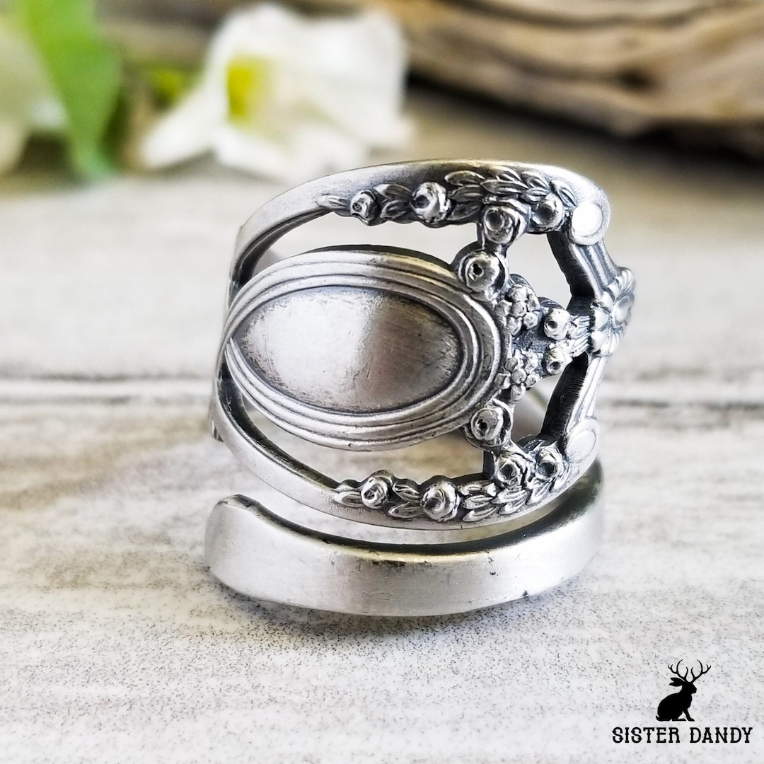 Vintage Sterling Spoon Ring, Victorian Spoon Ring, Minimalist Ring ...