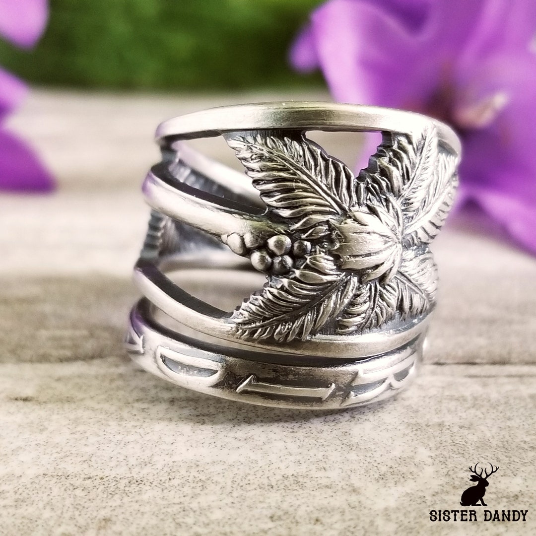 Palm Tree Ring, Florida Silver Ring, Beach Souvenir Ring, Florida Ring ...