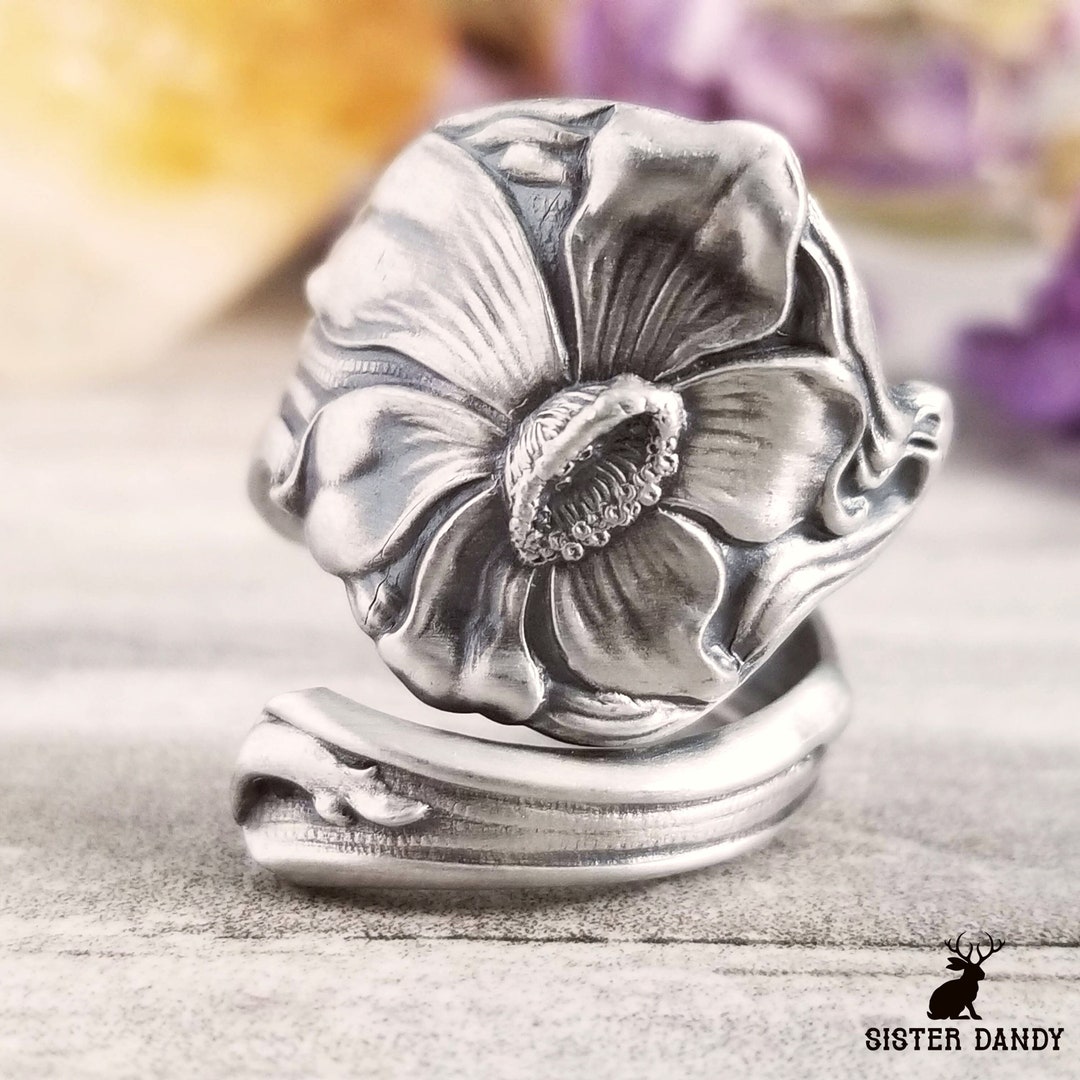 Shiebler Daffodil Wildflower Ring, Sterling Narcissus Bloom Ring ...