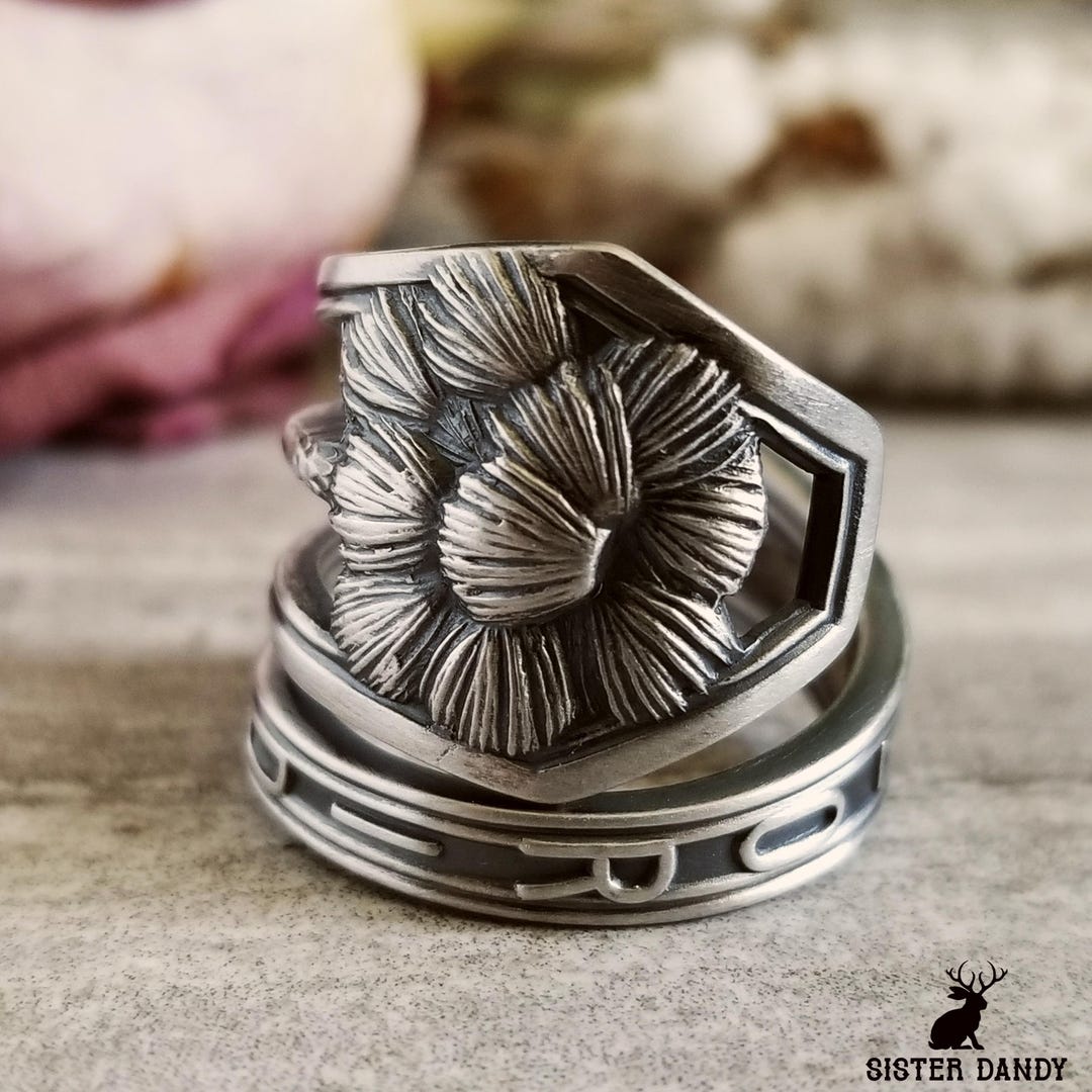 Sterling Palm Tree Ring, Coconut Tree Ring, Beach Souvenir Ring ...