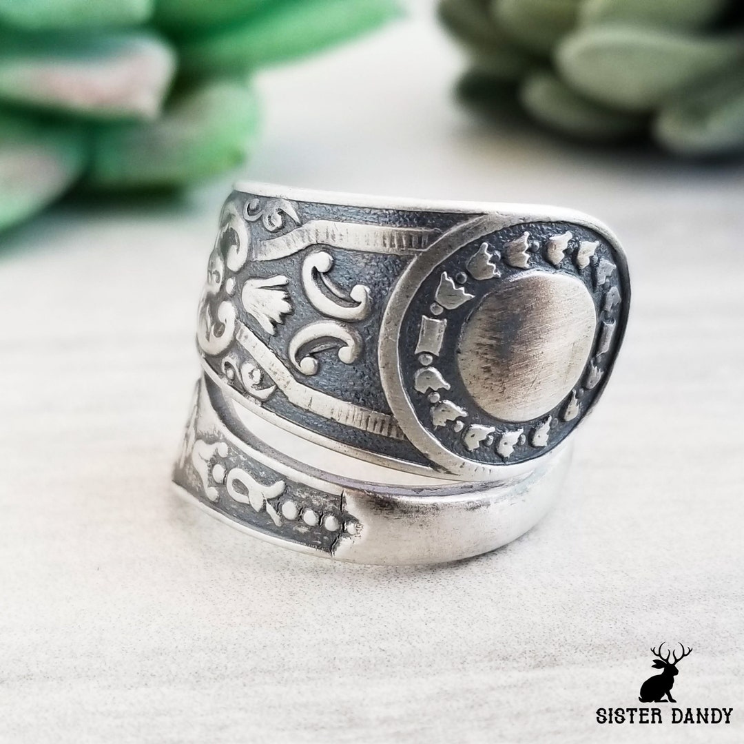 Sterling Victorian Spoon Ring, Sterling Spoon Ring, Antique Spoon ...