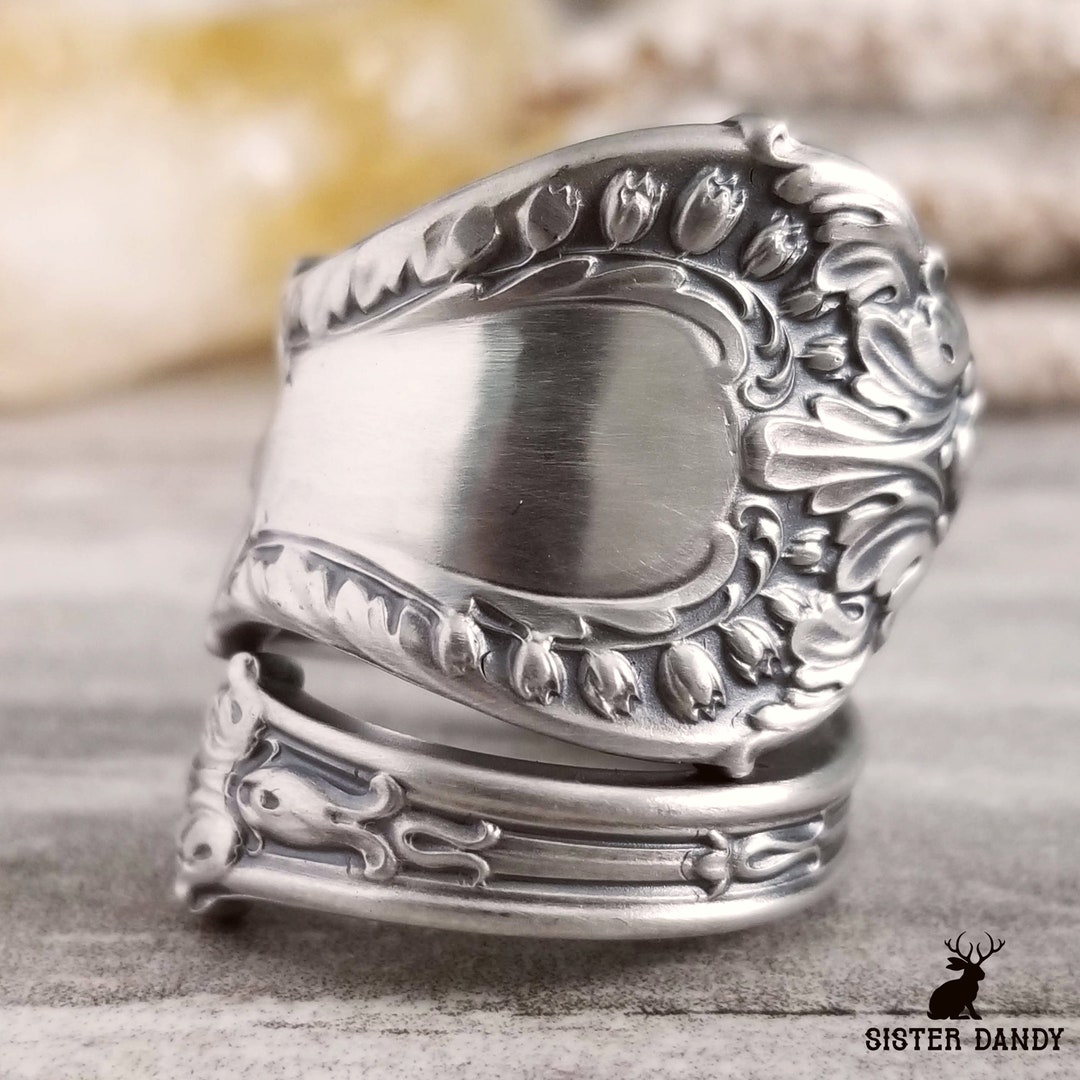 Vintage Victorian Spoon Ring, Vintage Spoon Ring, Sterling Spoon Ring ...