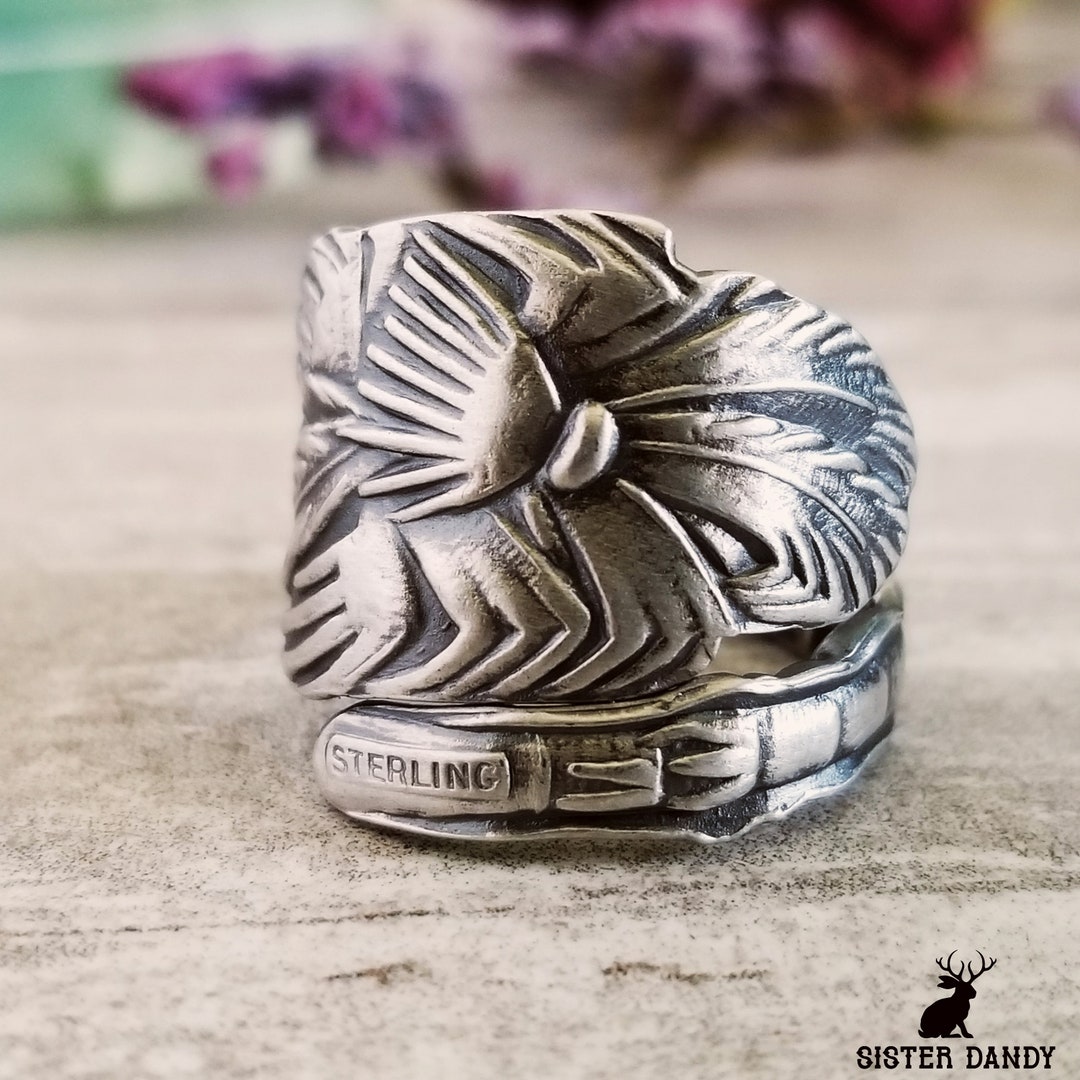 Palm Tree Ring, Florida Silver Ring, Beach Souvenir Ring, Florida Ring ...