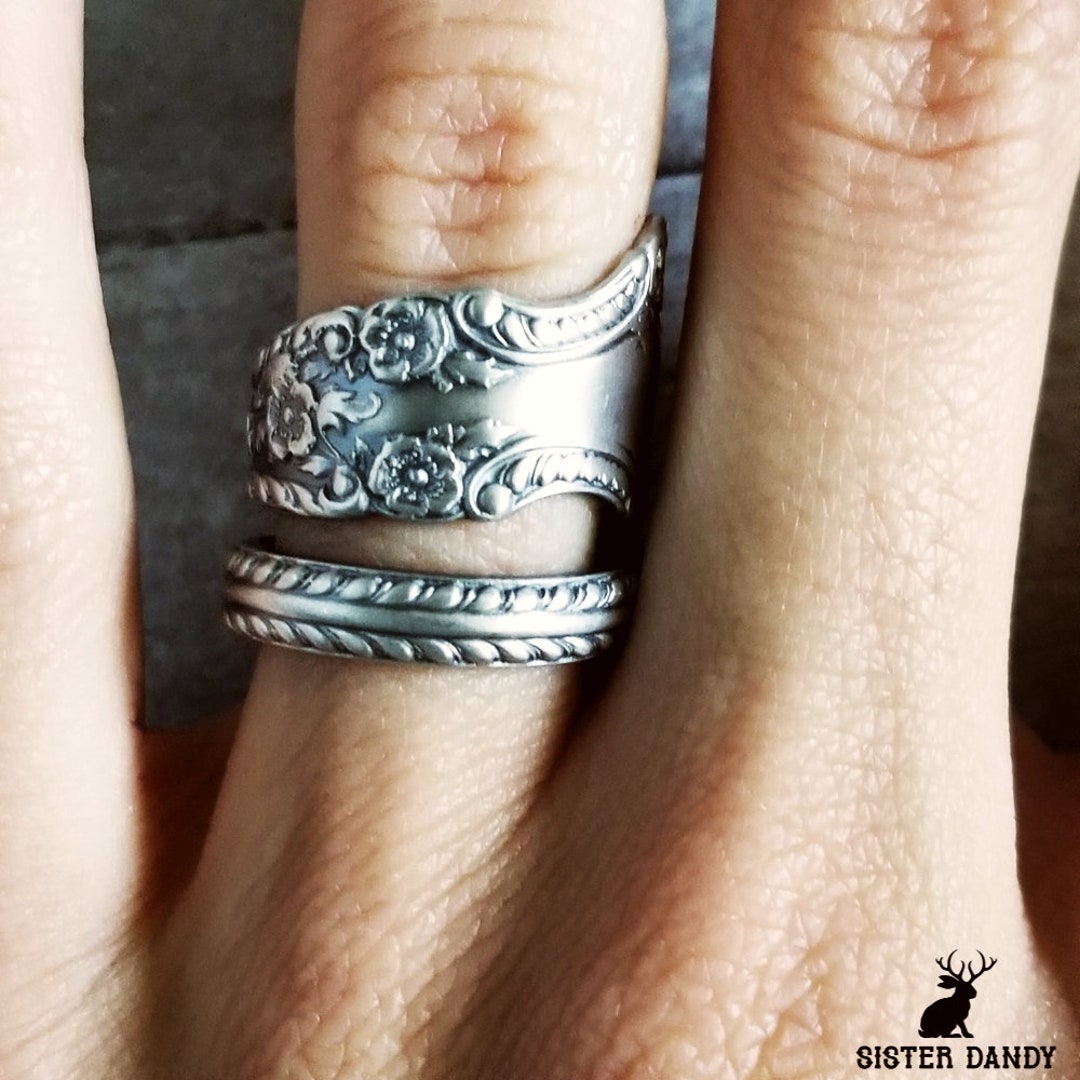 Buttercup Sterling Silver Gorham Ring, Vintage Silver Rose Flower Ring ...