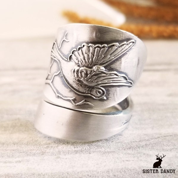 Antique Bluebird Ring - Etsy