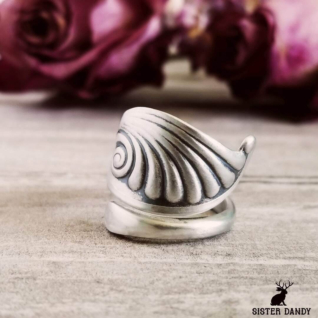 Sterling Artistic Boho Swirl Ring, Handmade Silver Swirl Ring, Scroll ...