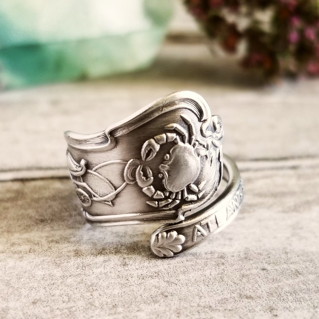 Unique Atlantic City Crabbing Ring, Handmade Sterling New England Crab ...