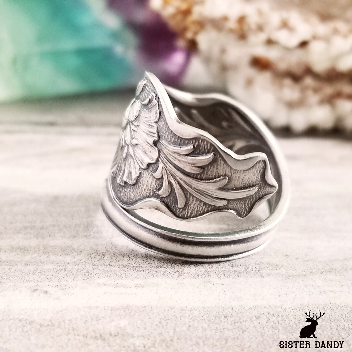 Art Nouveau Floral Poppy Sterling Ring, Poppies Wildflower Vintage ...